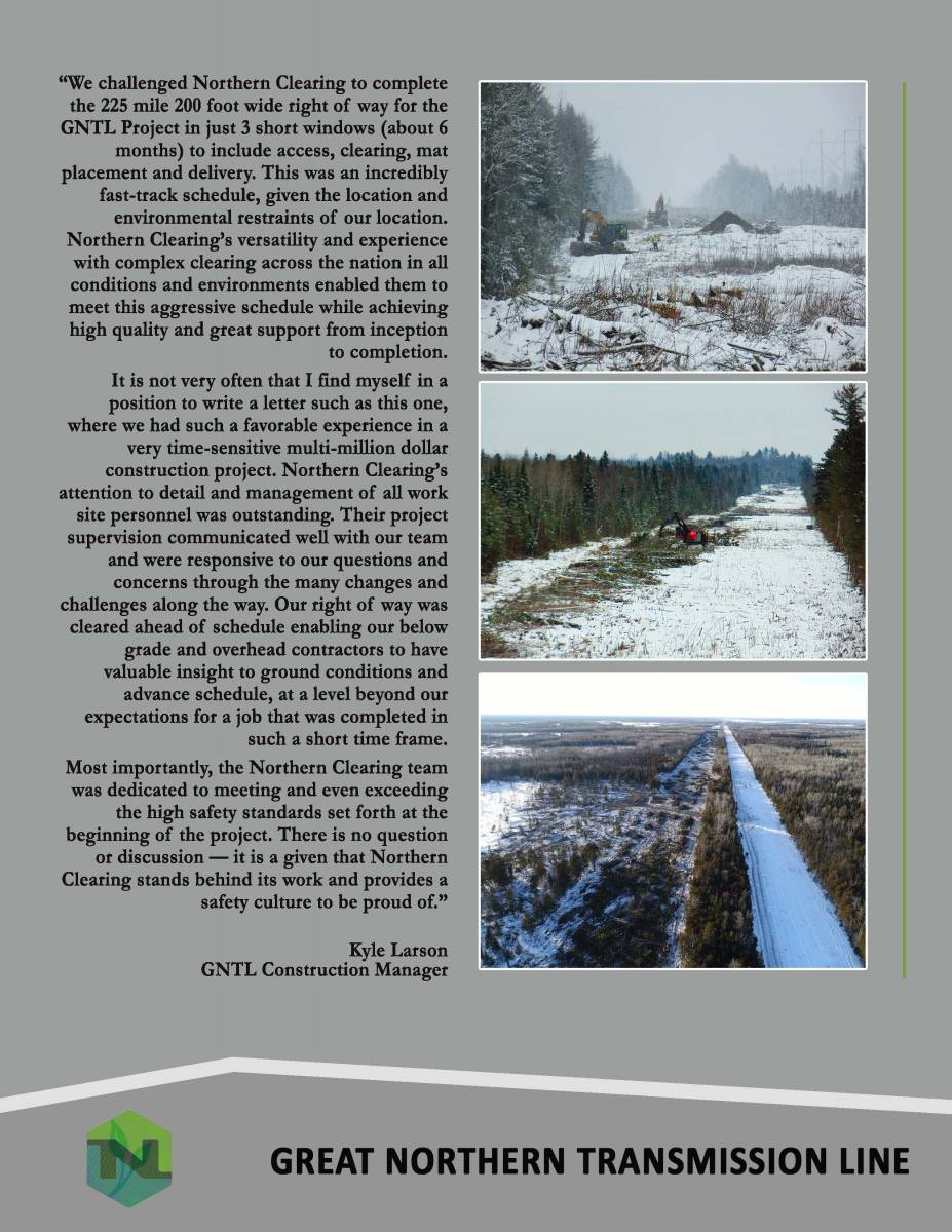 Projects - Northern Clearing - Industry Leader in Right of Way Clearing ...