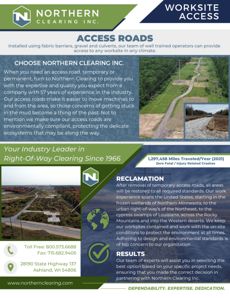 Worksite Access - Northern Clearing - Industry Leader in Right of Way ...